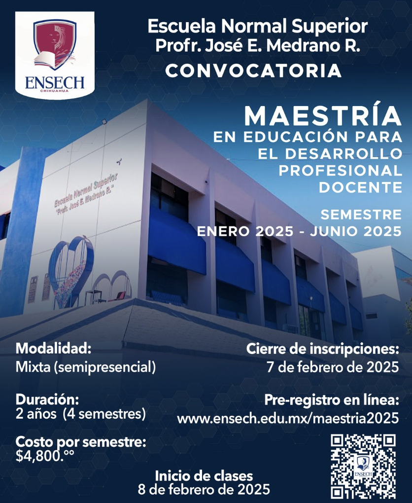 Invita Ensech a inscribirse en la Maestría en Educación de la Normal ...