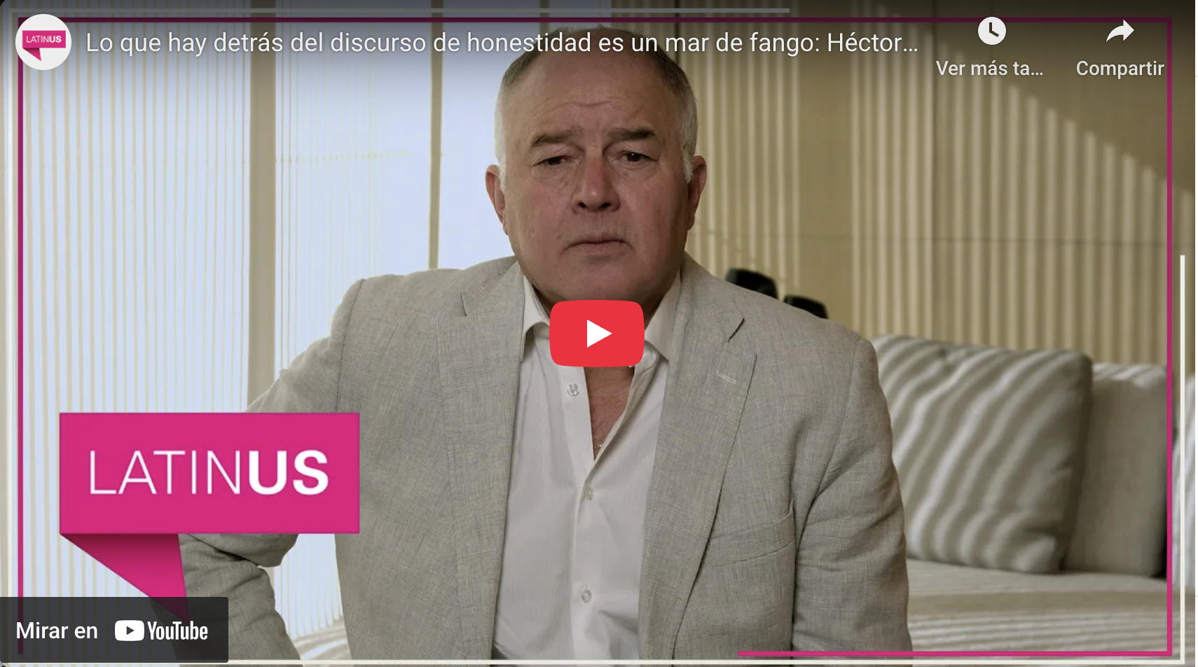 Video: Detrás del discurso de honestidad sólo hay mar de fango | Héctor ...
